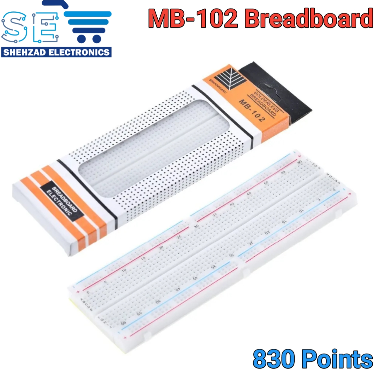 MB-102 Breadboard 830 Point PCB Board MB102 Test Develop DIY Kit ...