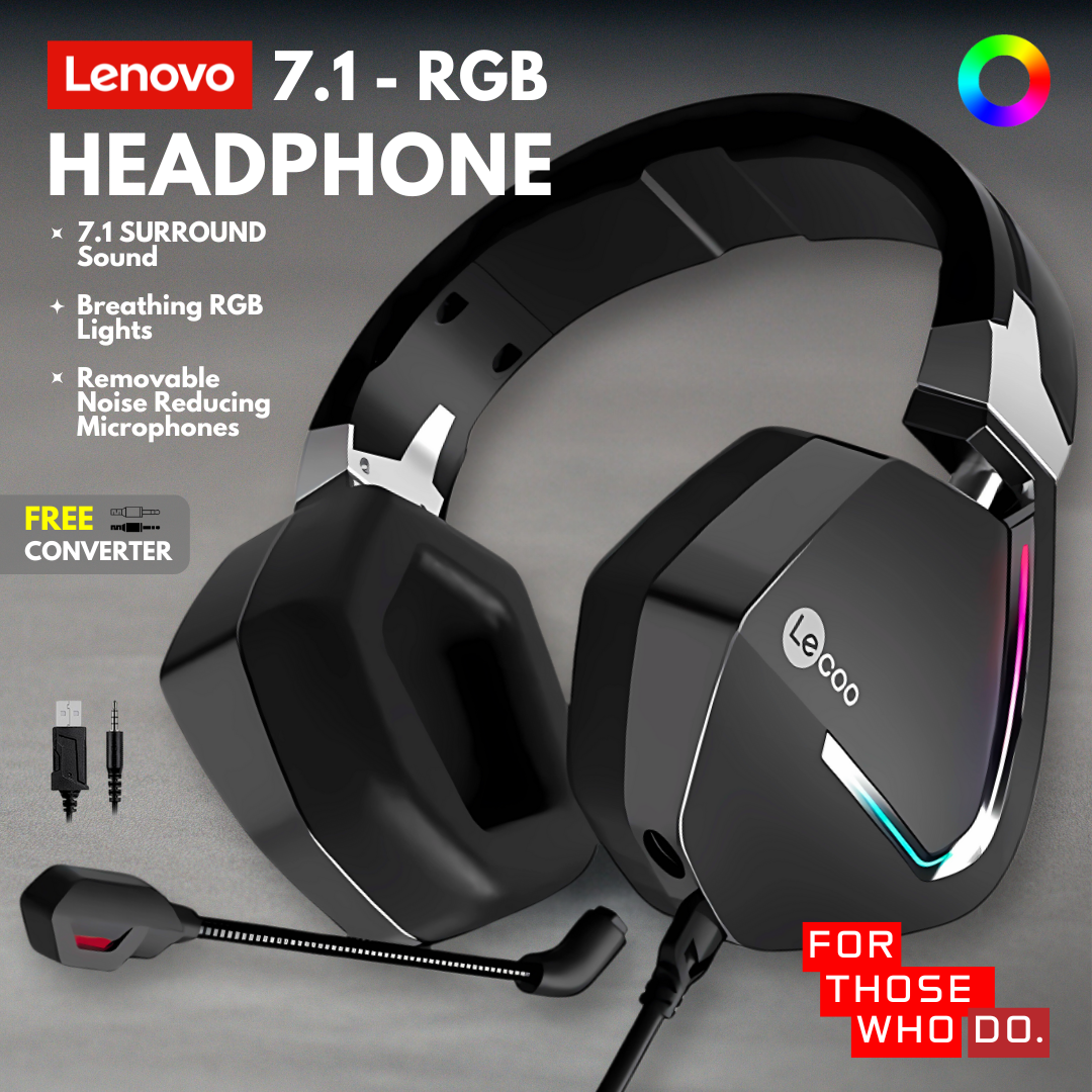 RGB 7.1 Gaming Headphones Wired Gaming Headset With RGB Lights Stereo ...