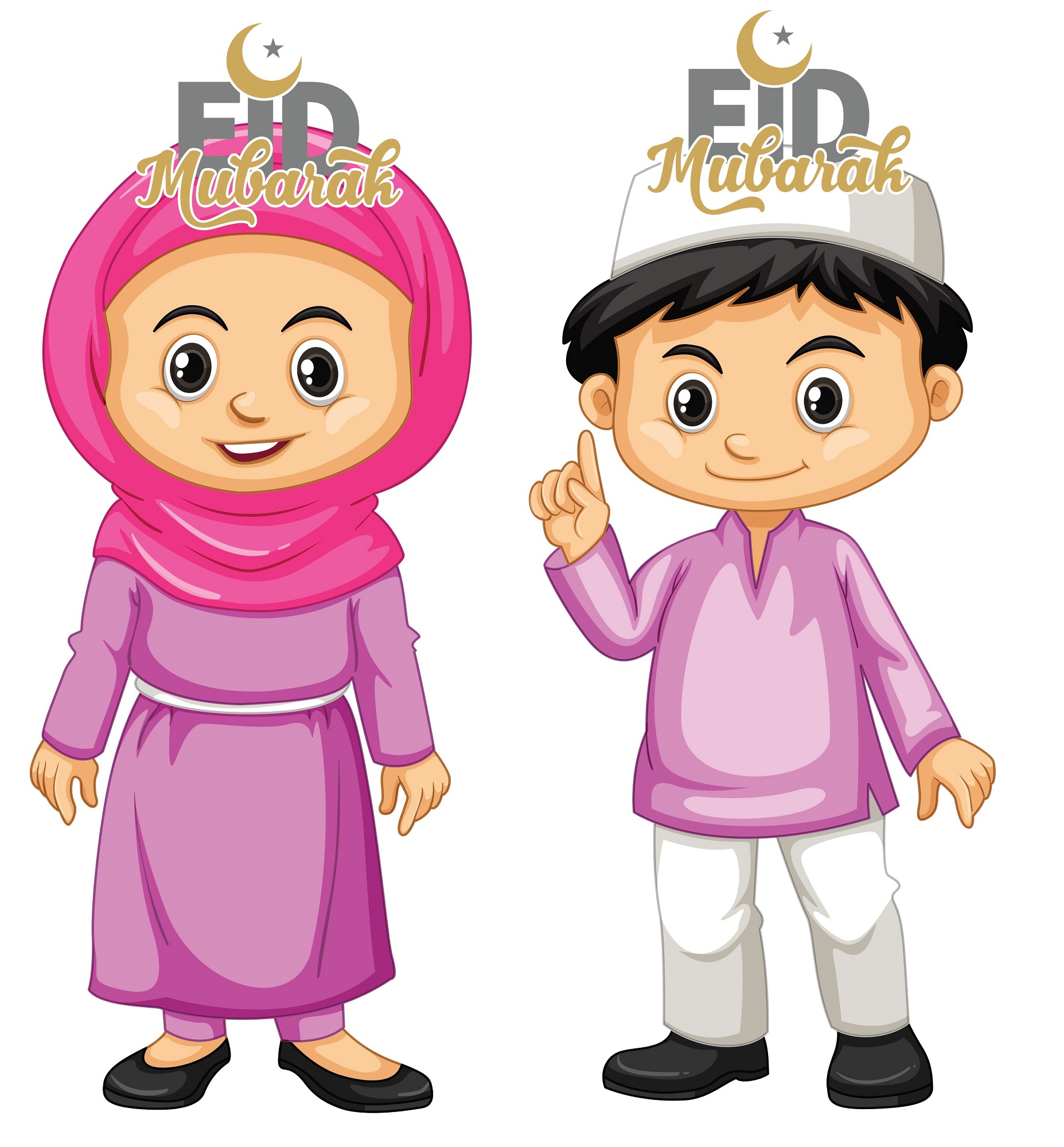 Eid Mubarak Boy and Girl Eidi Tuck Cards Pack of 6 Cards | Daraz.pk