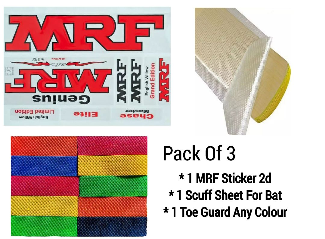 Pack Of 3 MRF Sticker Scuff Sheet for Bat 1 Toe Guard | Daraz.pk