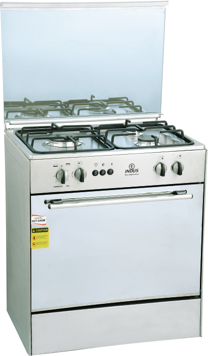 Indus 3 Burner Gas Cooking Range With Baking Oven IG-340MA - Silver ...
