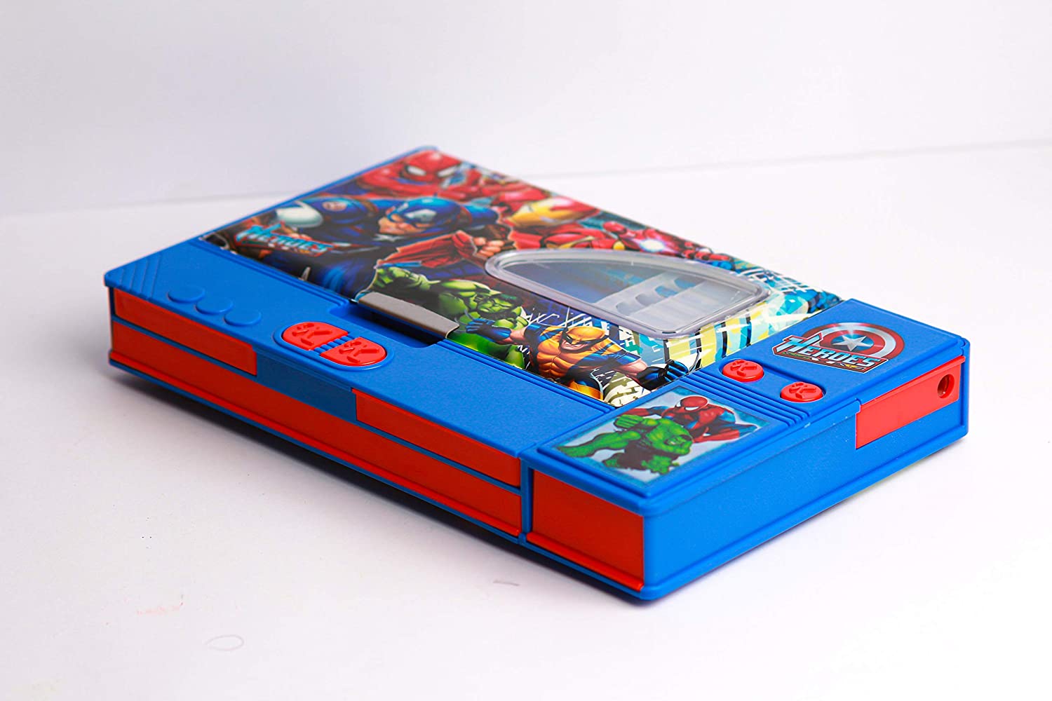 Spiderman Geometry Box Plastic Magnetic Jumbo Pencil Box | Daraz.pk