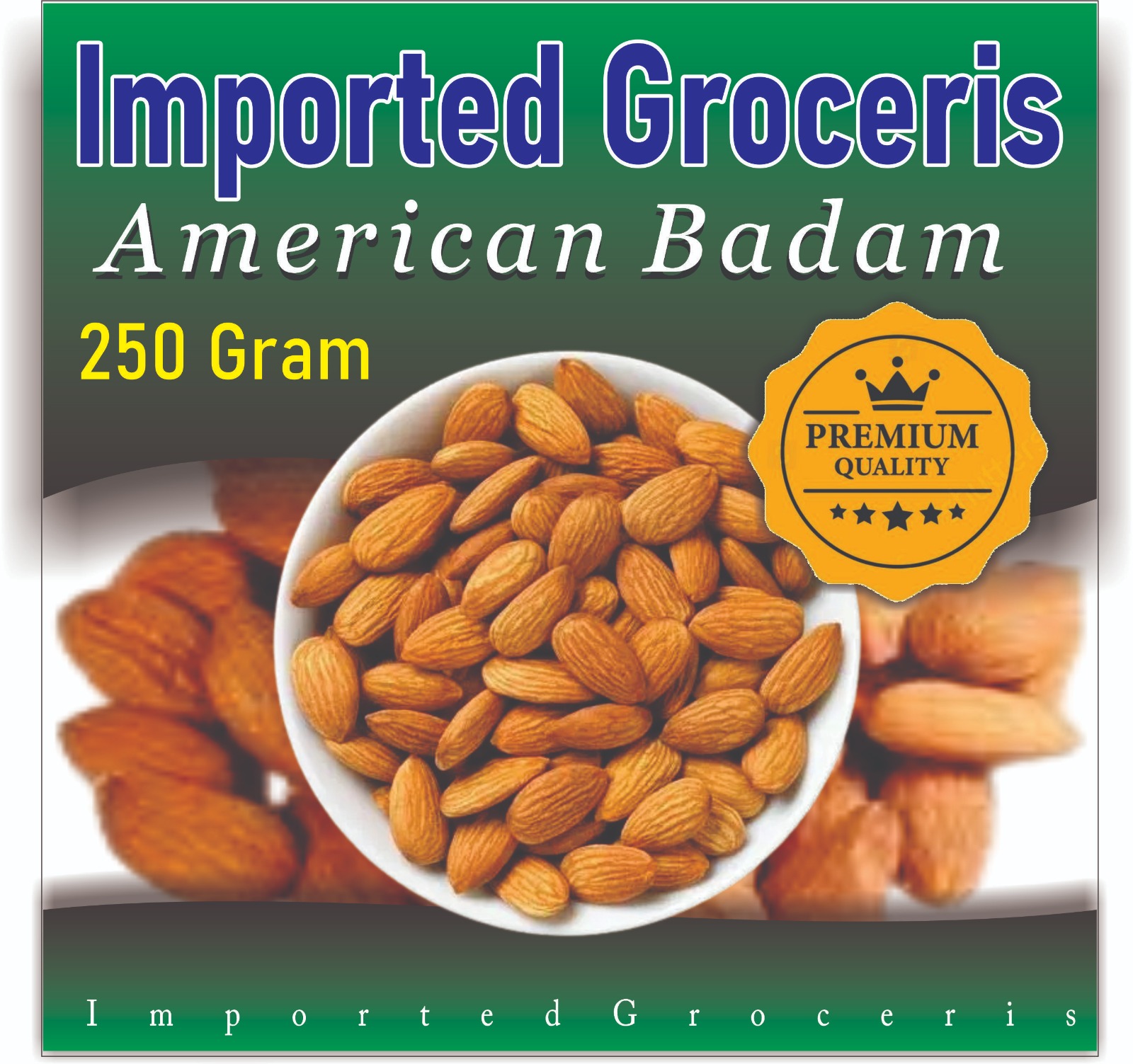 American Almonds - Without shell Badam Giri 250kg - Quetta dry fruits ...