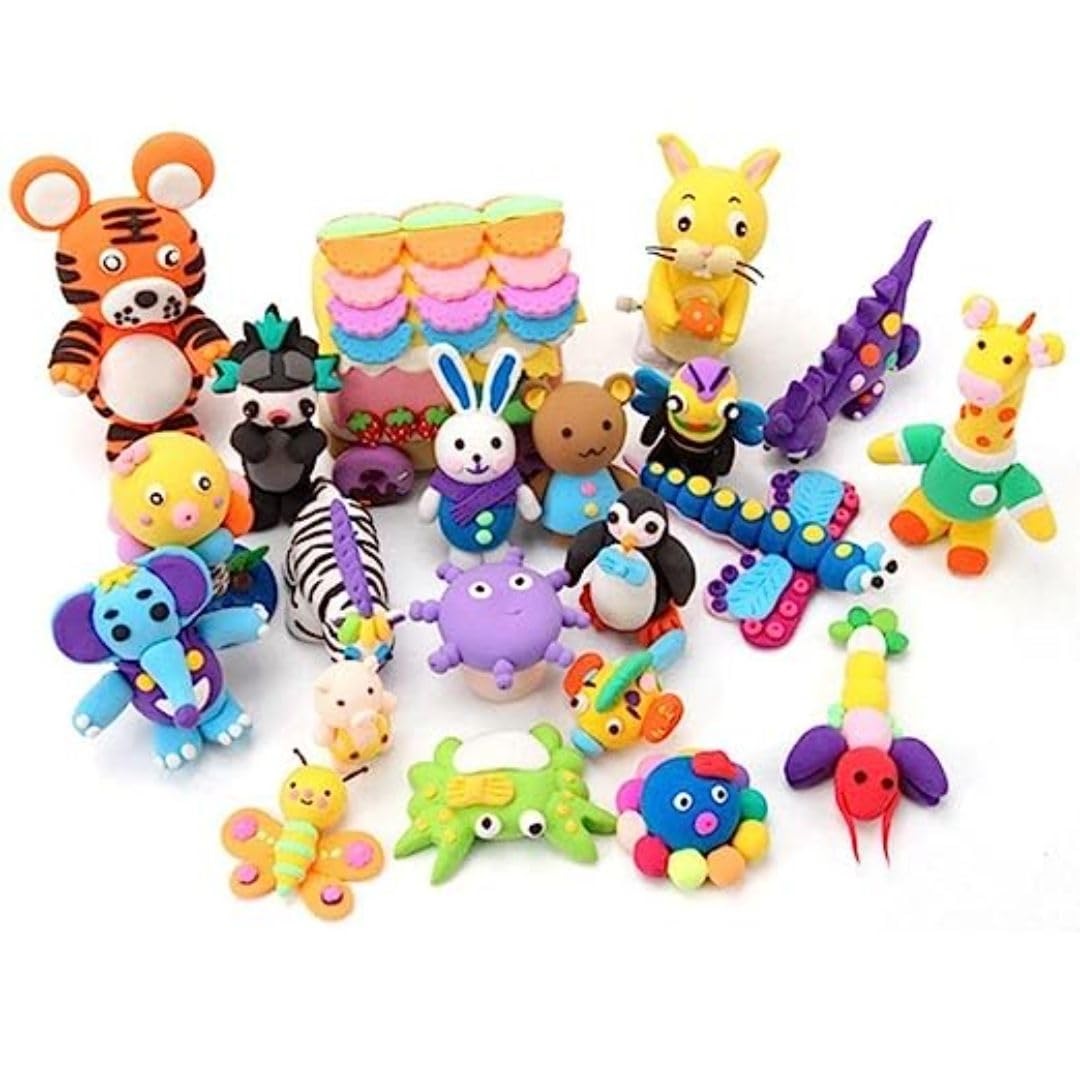12 Fomic Play Dough - Air Dry Polymer Clay with Free Tools Foamic ...
