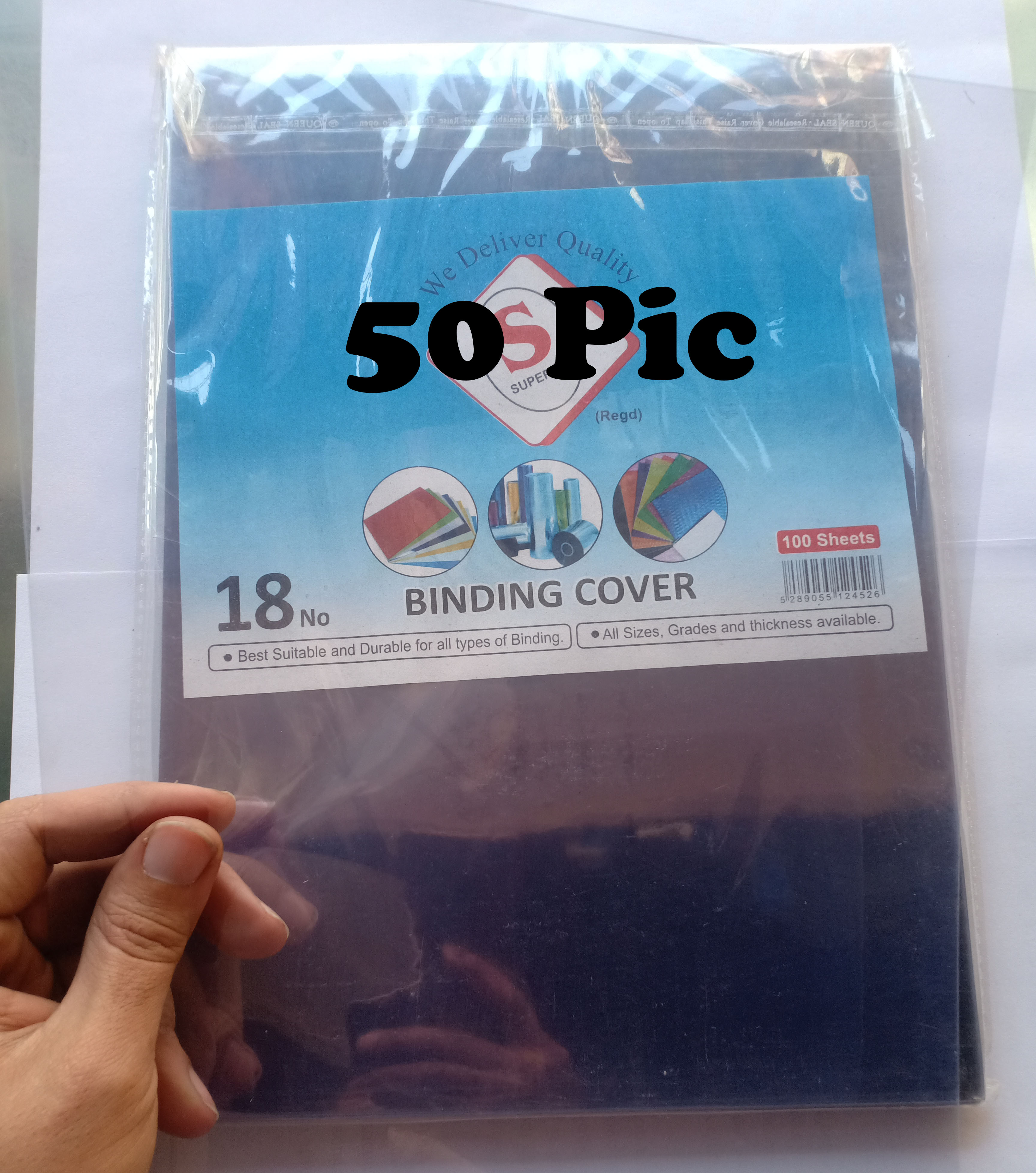 Binding Sheet PVC Plastic A4 Size (50pic) Biding card Gata A4 size ...