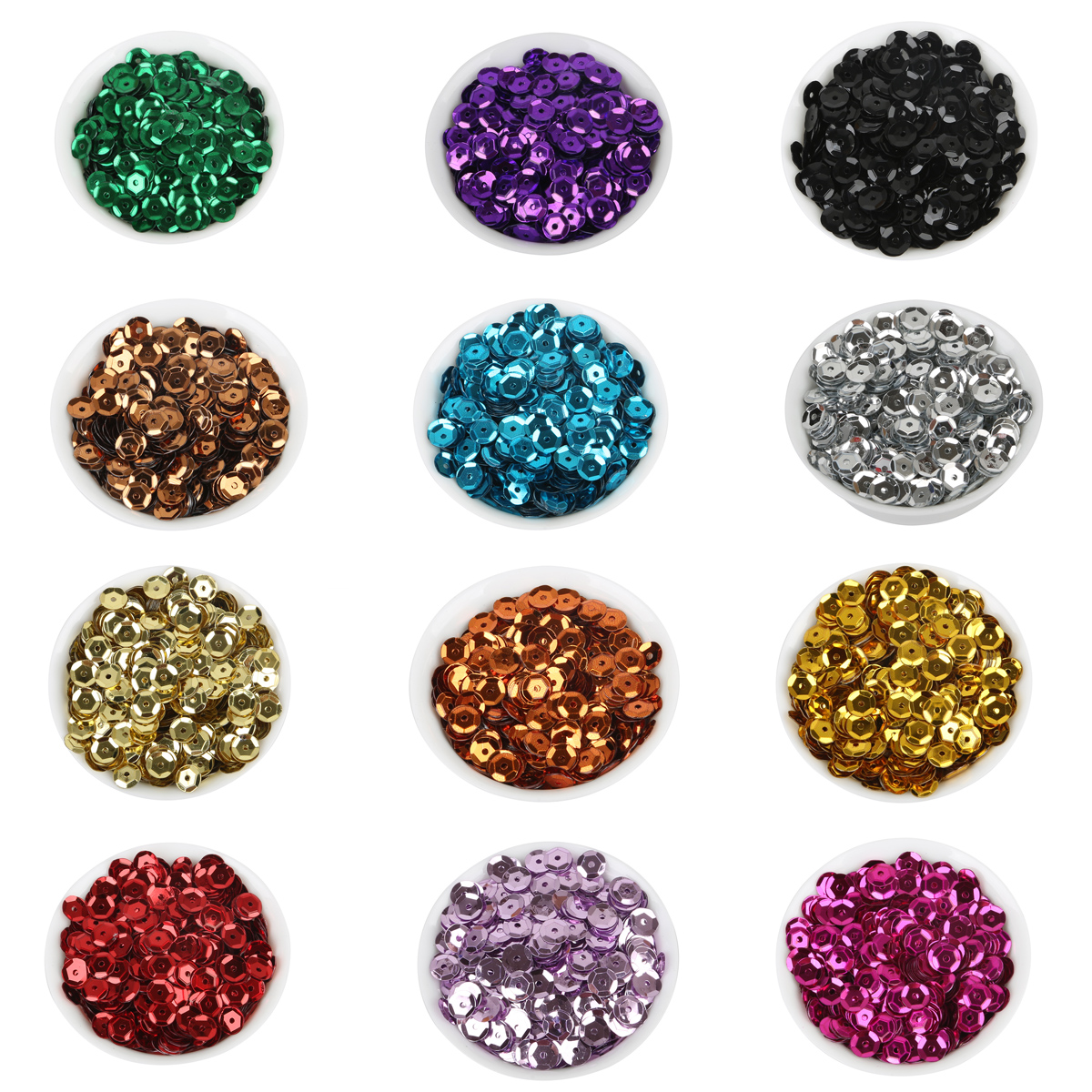 Beads 2mm pearl 6mm Sequin Flat Round Pvc Shaped Loose Sequins For ...