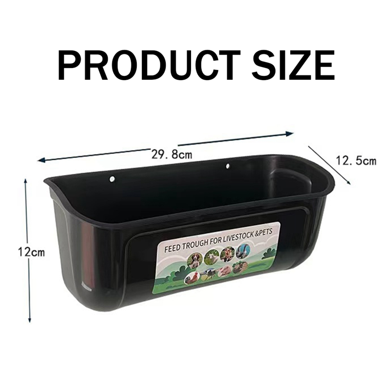 2 PCS Chicken Goat Hanging Fence Feeder Black ABS for Deer Duck Dog and ...