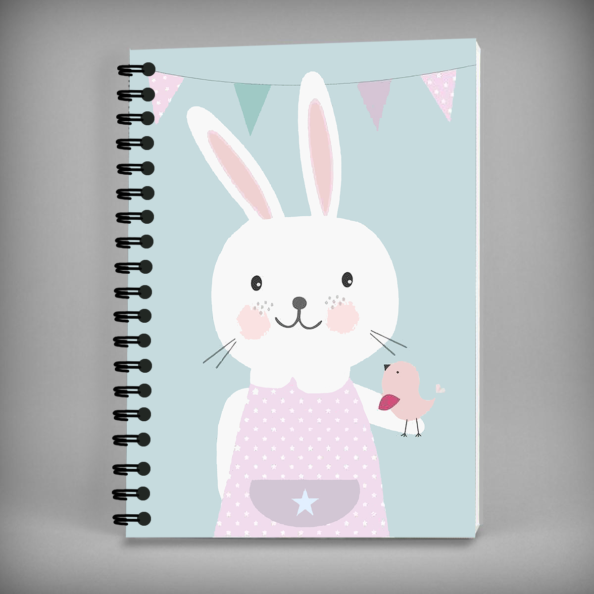 Notebook - Cute Bunny Cover for Girls University and College Subjects ...