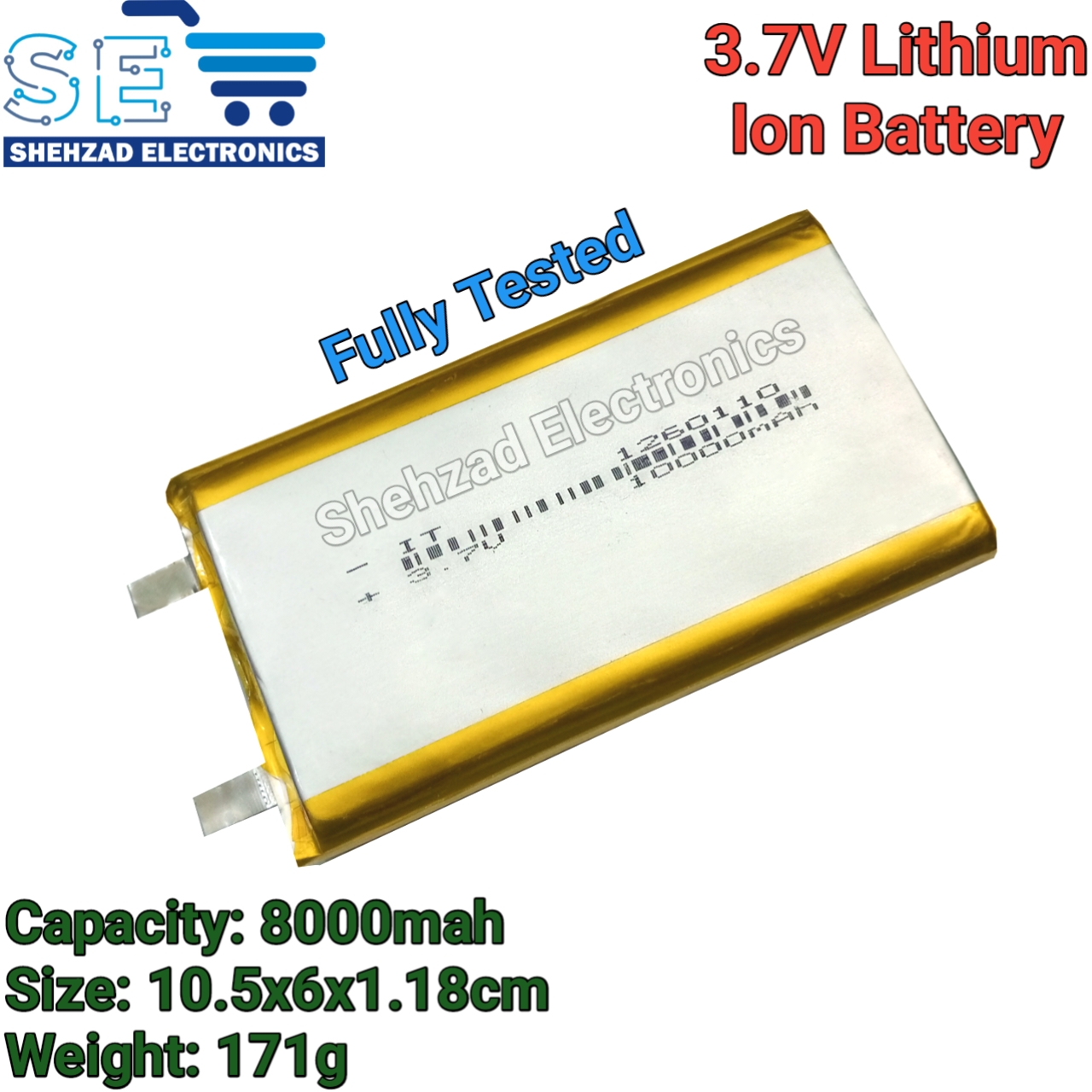 3.7V 350mah to 10000mah Rechargeable Batteries Lithium Li-Po Polymer ...