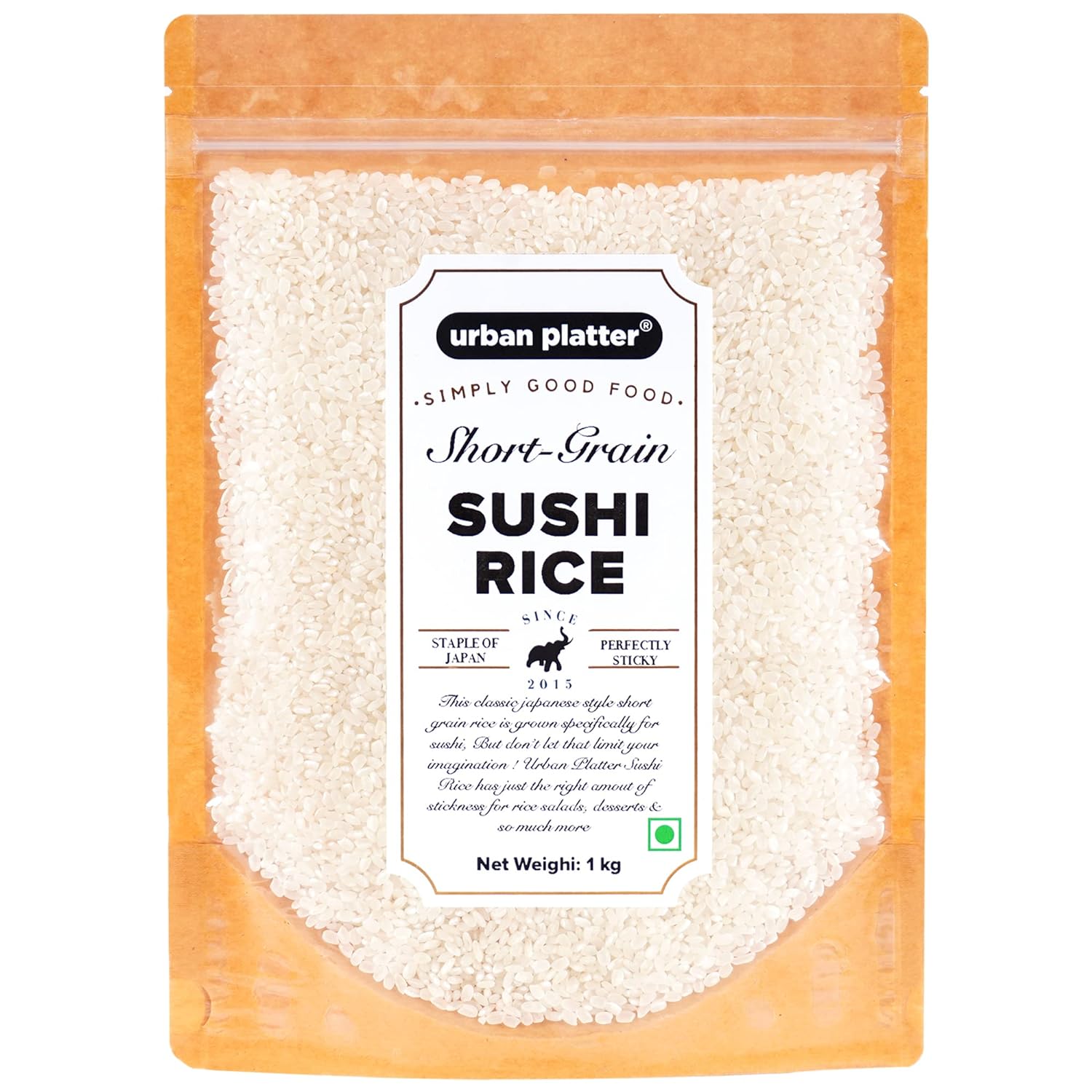 Urban Platter Short Grain Sushi Rice, 1kg | Daraz.pk
