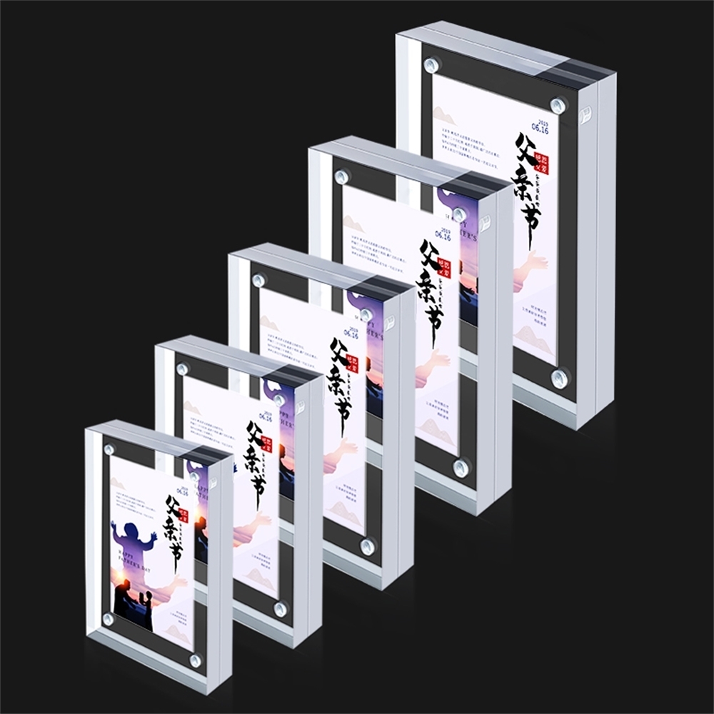 Clear Magnetic Acrylic Menu List Card Display Stand 82*55mm Photo ...