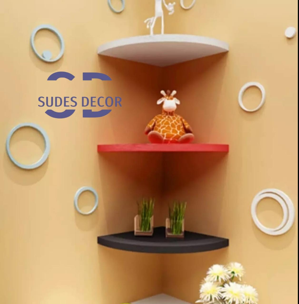 Corner Shelf Kitchen shelf Wall Shelf Wall-mounted Display Storage ...