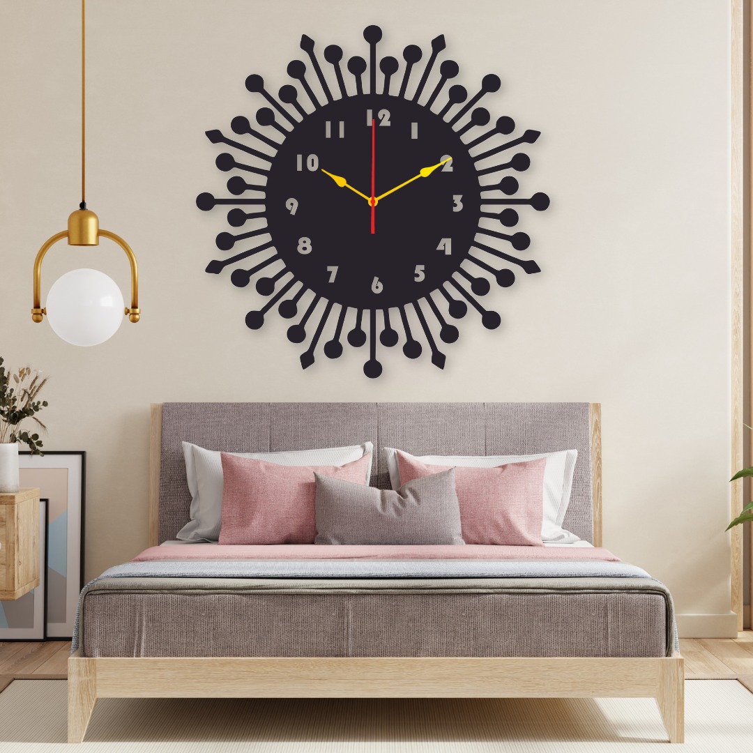 New Wooden Wall Clock, Creative Clock for Home and Offices, New 3D DIY Large Wall Clock Modern ...