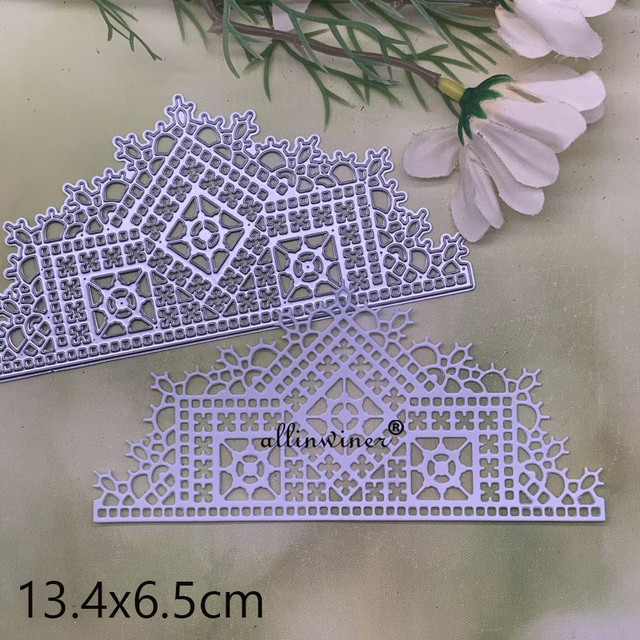 Lace Grid Frame Edges Metal Cutting Dies Stencils For Diy Scrapbooking ...
