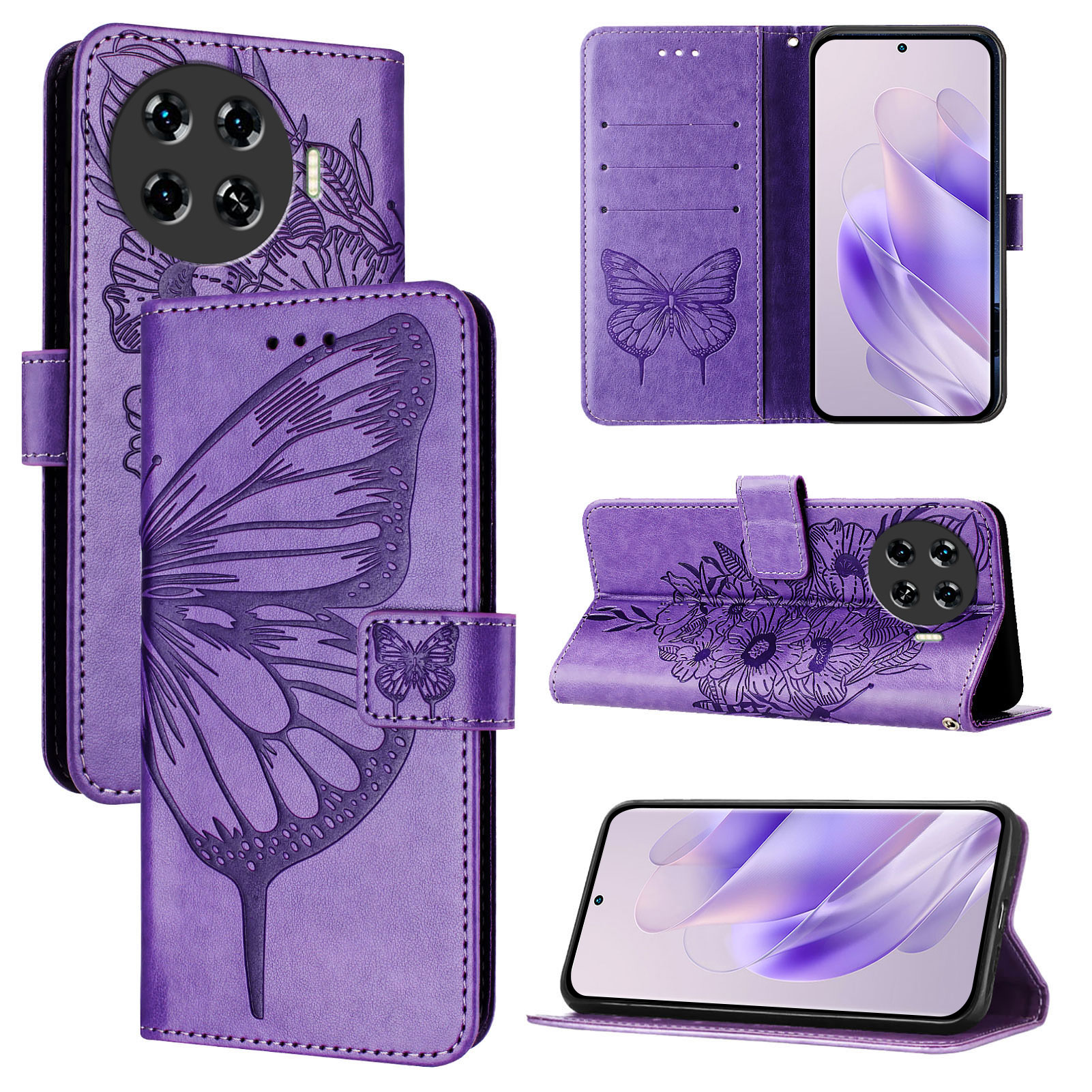 Phone Case for Tecno Spark 20 Pro Plus (Spark 20 Pro+) - PU Leather ...