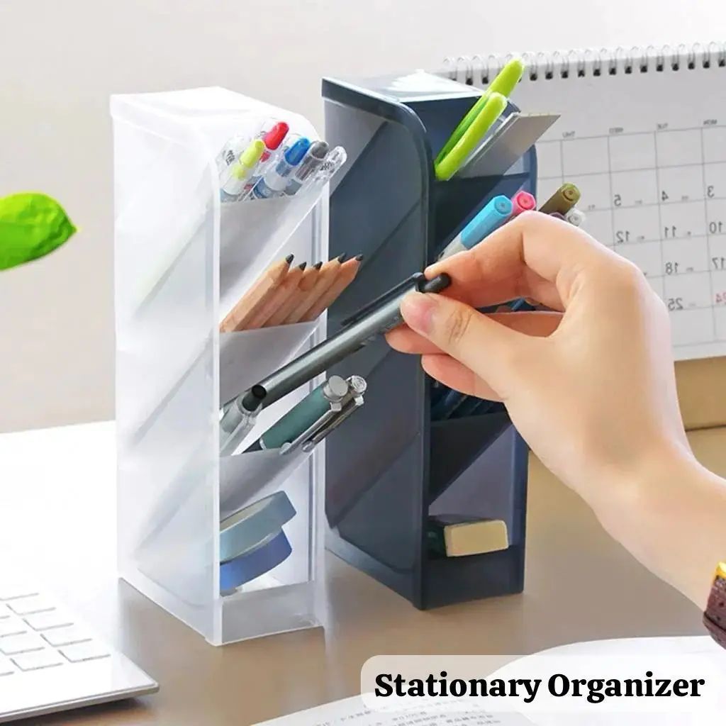 Table Vertical 4 Portion Stationary Organizer | Daraz.pk