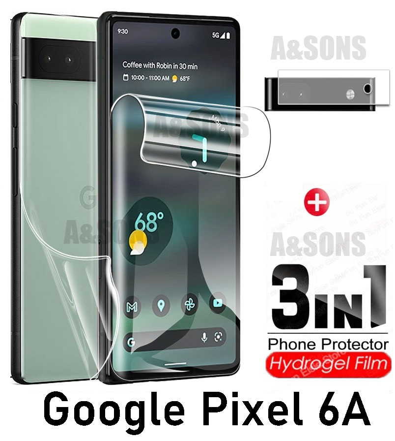 Google Pixel 6A screen protector Jelly and back Side Jelly Protector ...