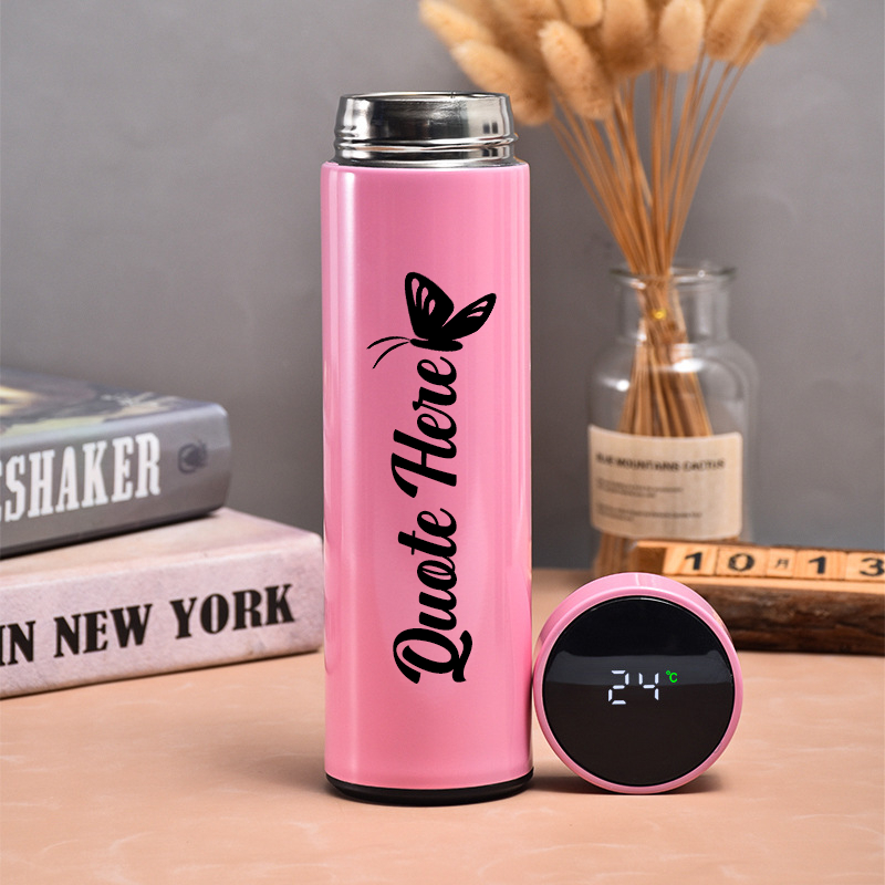 CUSTOMIZE Quotation Water Bottle with Smart LED Temperature Display ...