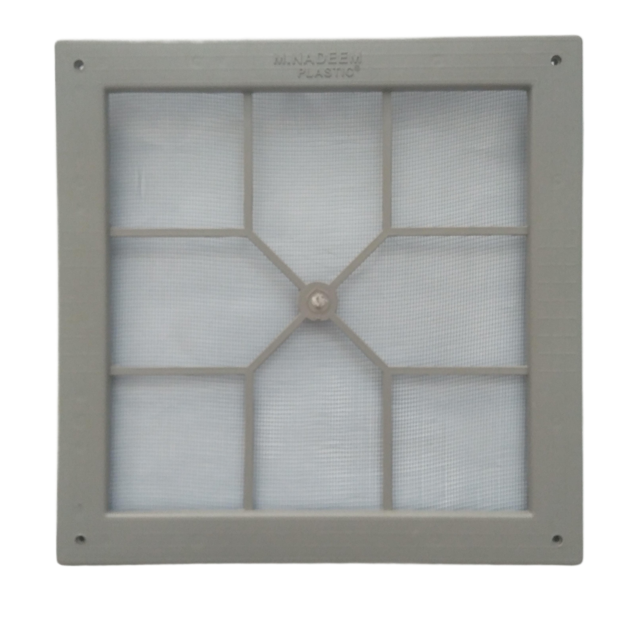Ventilaton Mesh Jalli-14" Mesh Size(12"x12")-Light Ash-Jalli Attached ...