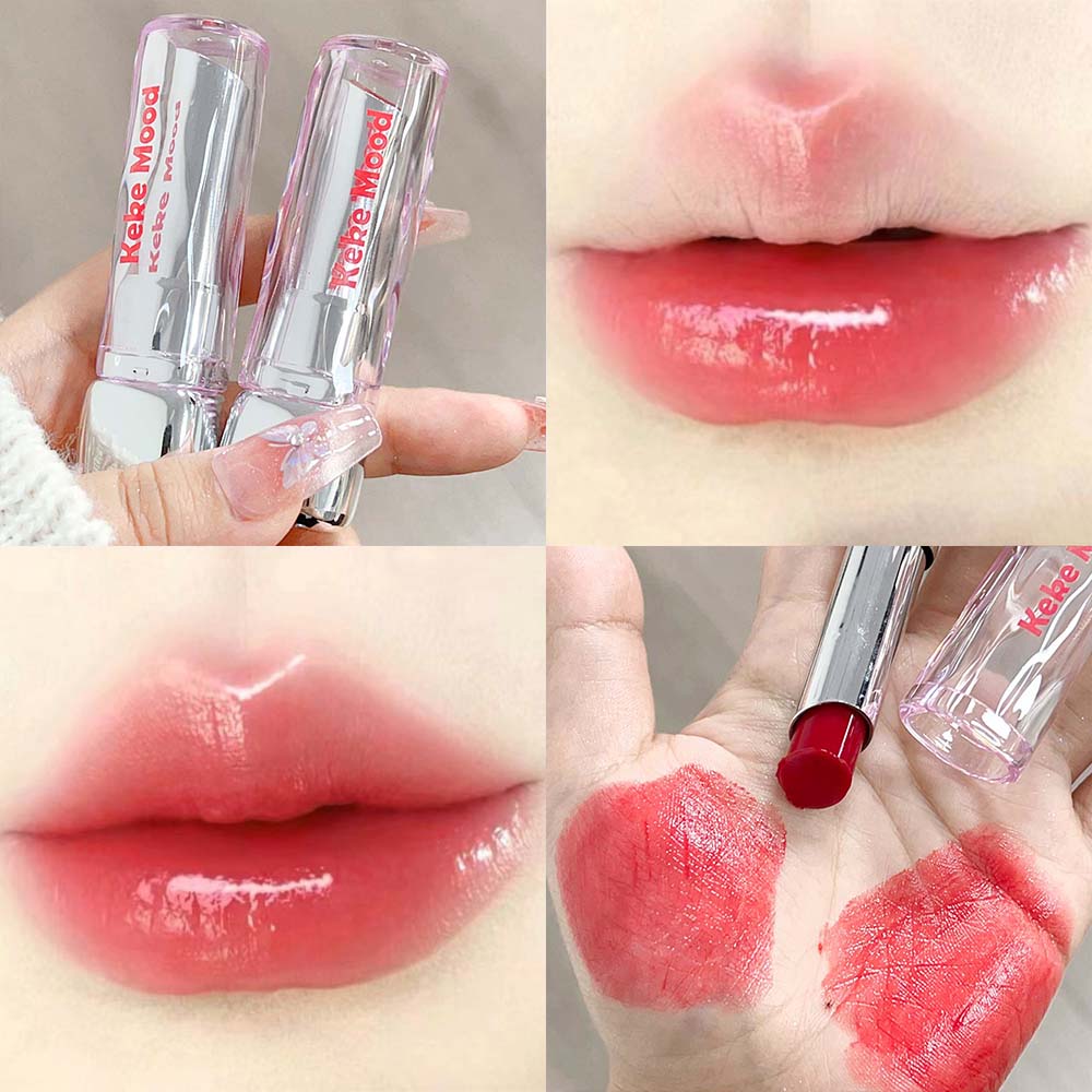 Waterproof Mirror Jelly Lipstick Water Light Solid Lip Gloss Lasting ...