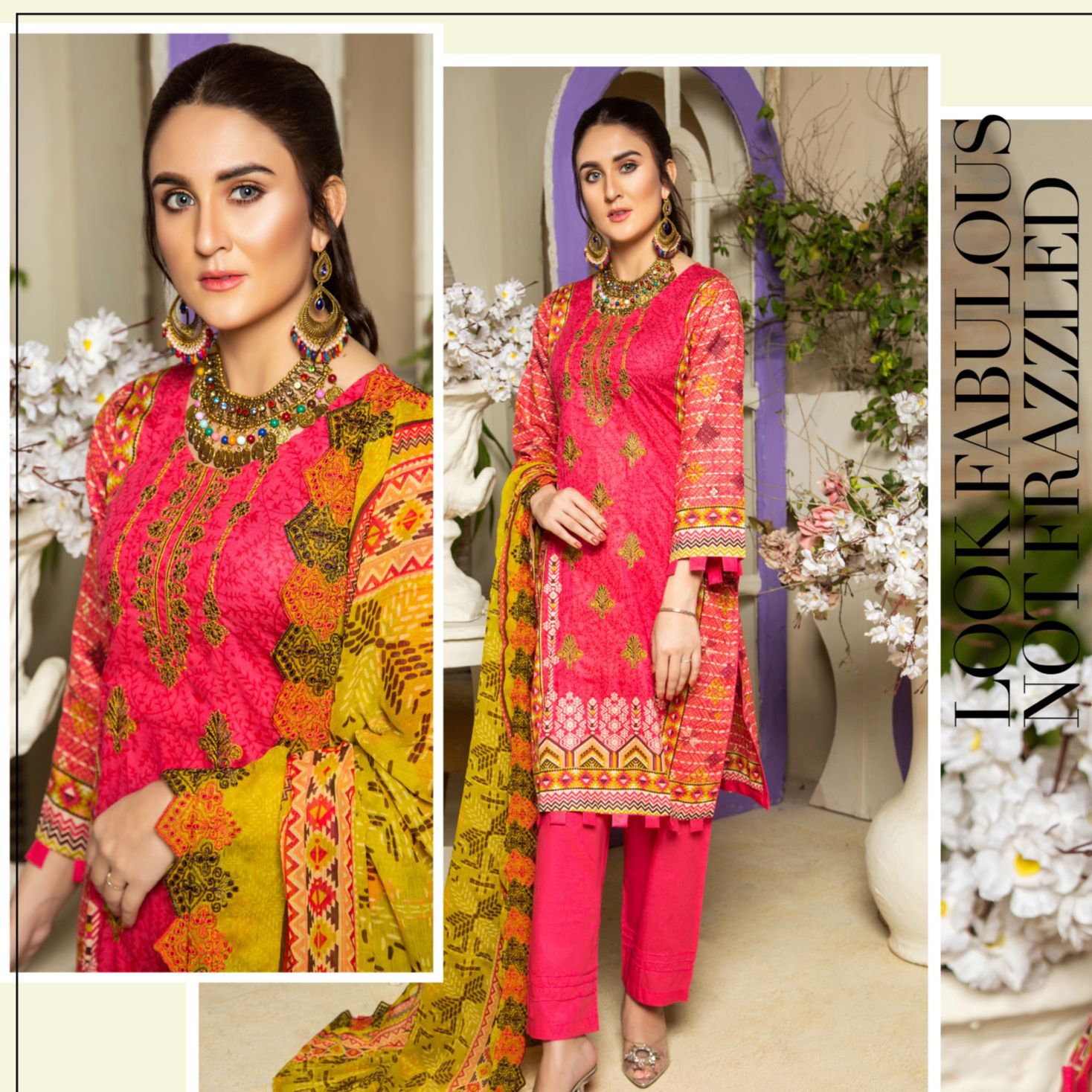 3 Piece Exclusive Lawn Embroidered Collection | Daraz.pk