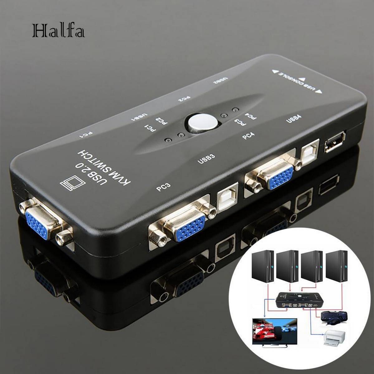 Kvm Switch Usb 4Ports Manual Manually Monitor USB Kvm Switch 4 ports ...