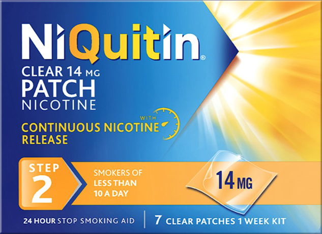 NiQuitin Clear Step 2 Patches 14 mg (7 patches) | Daraz.pk