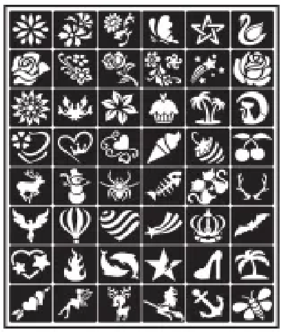 48 Pieces Small Mini Tattoo Designs Stencils Arabic Bridal Mehndi ...