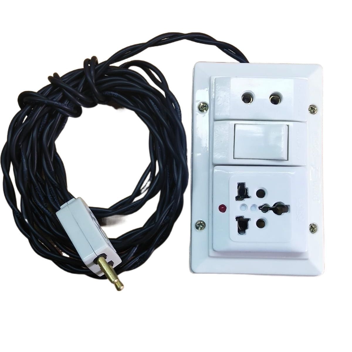 Extension Board with 2 Sockets (1 simple + 1 universal socket) with 3 ...