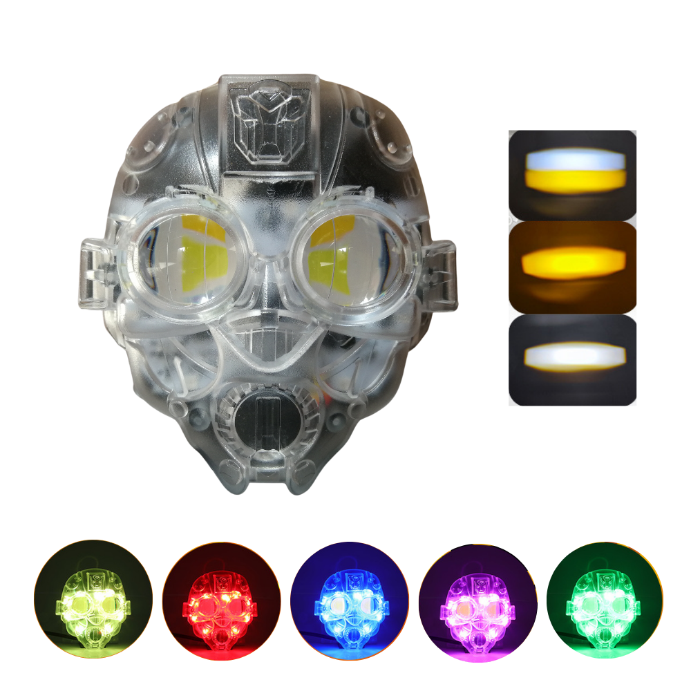 Bike LED Transformers Fog Light - Motorcycle Robot Face 7 Color RGB ...