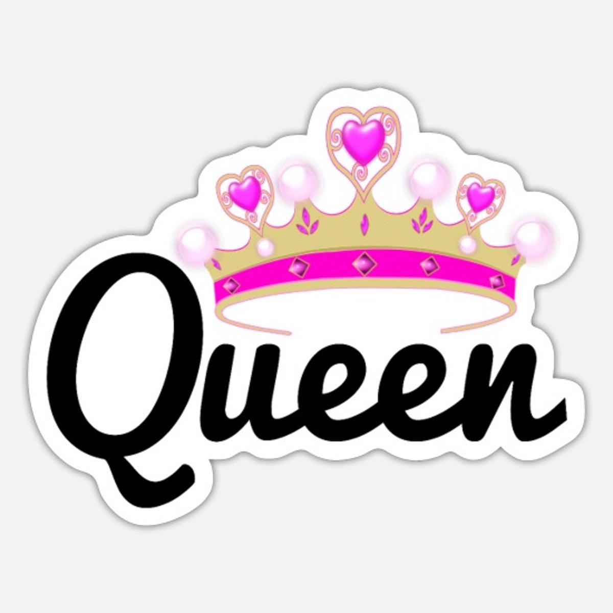 Queen stickers pack of 1 3 X 2 inch | Daraz.pk