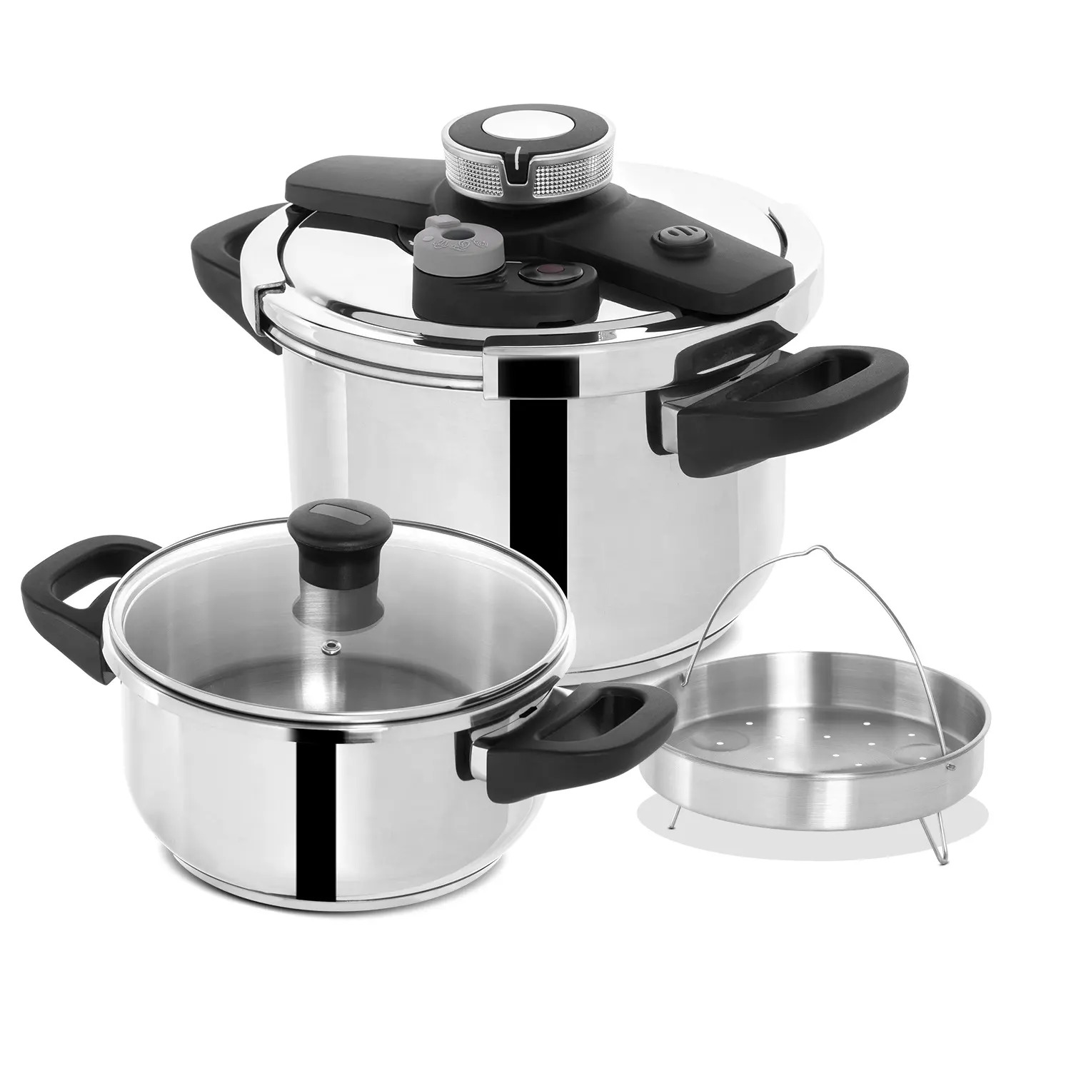 Imported Unique Pro 3 in 1 Stainless Steel Automatic Pressure Cooker 4L ...