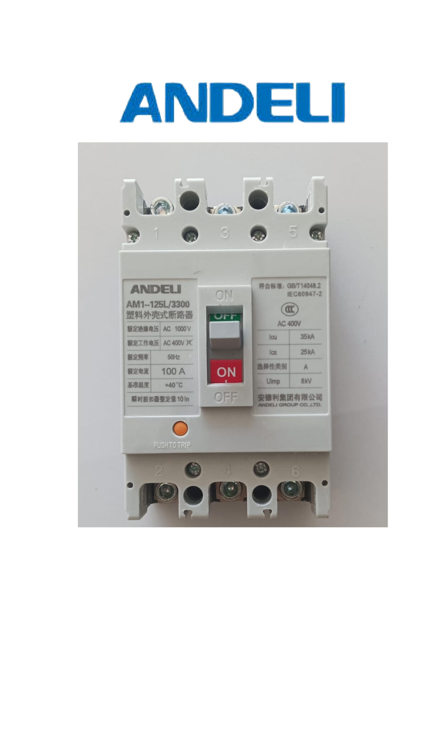 AM1 Series Circuit Breakers – 3-Pole MCCB Options: 100A, 125A, 200A ...