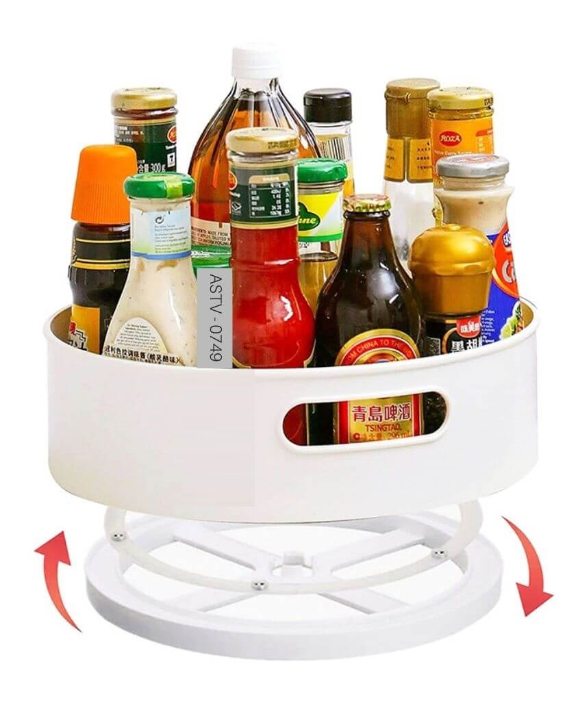 360° Rotating Organizer Tray, Durable BPA‑Free Simple Design Two Open ...