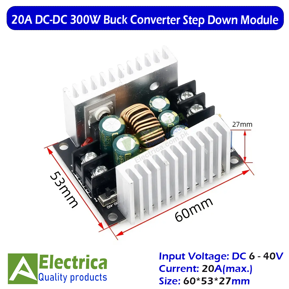300W 20A DC-DC Step Down Module Buck Converter Constant Current LED ...