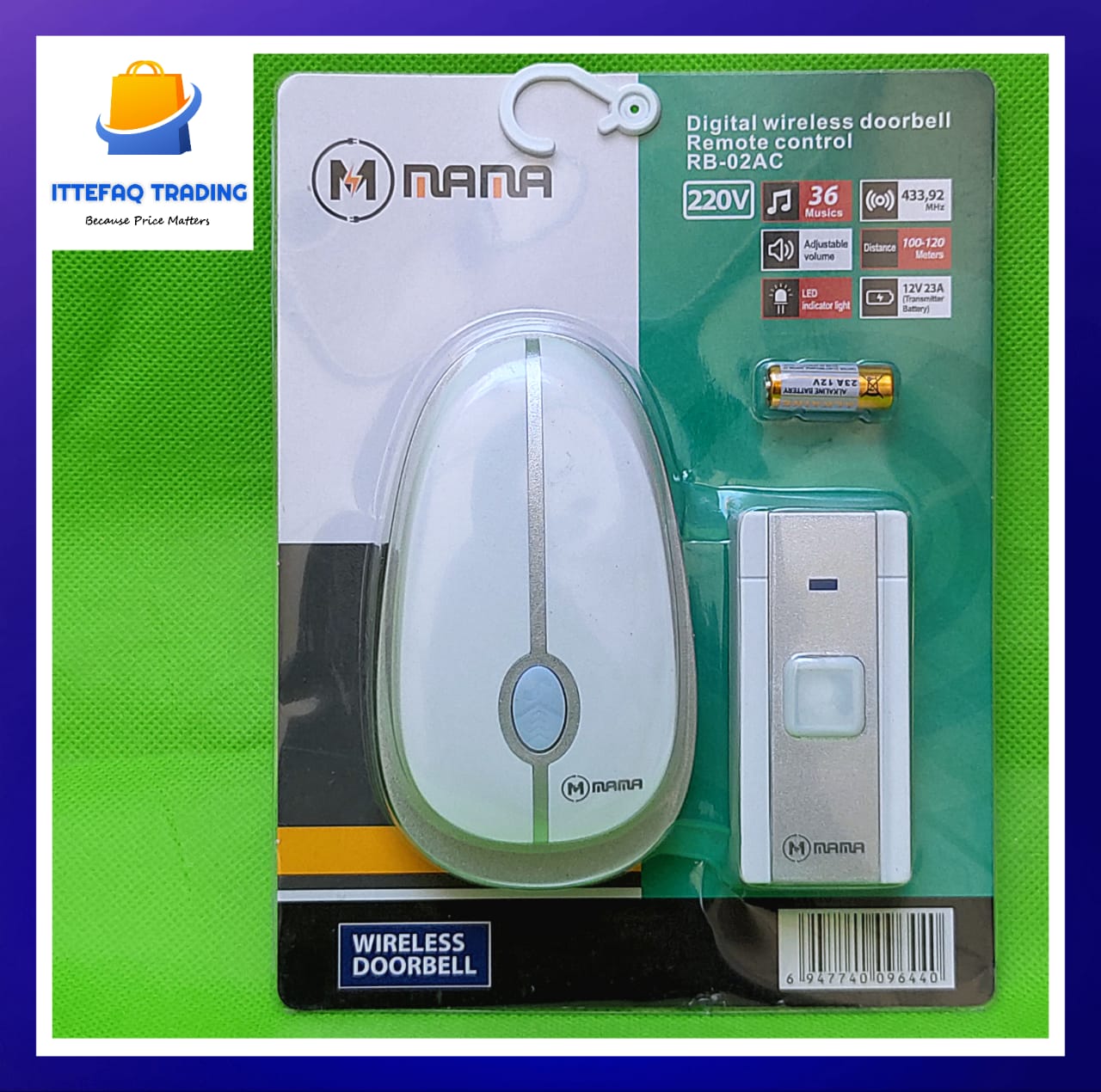 Wireless Door Bell Wireless Remote Doorbell with Remote Control Extra ...