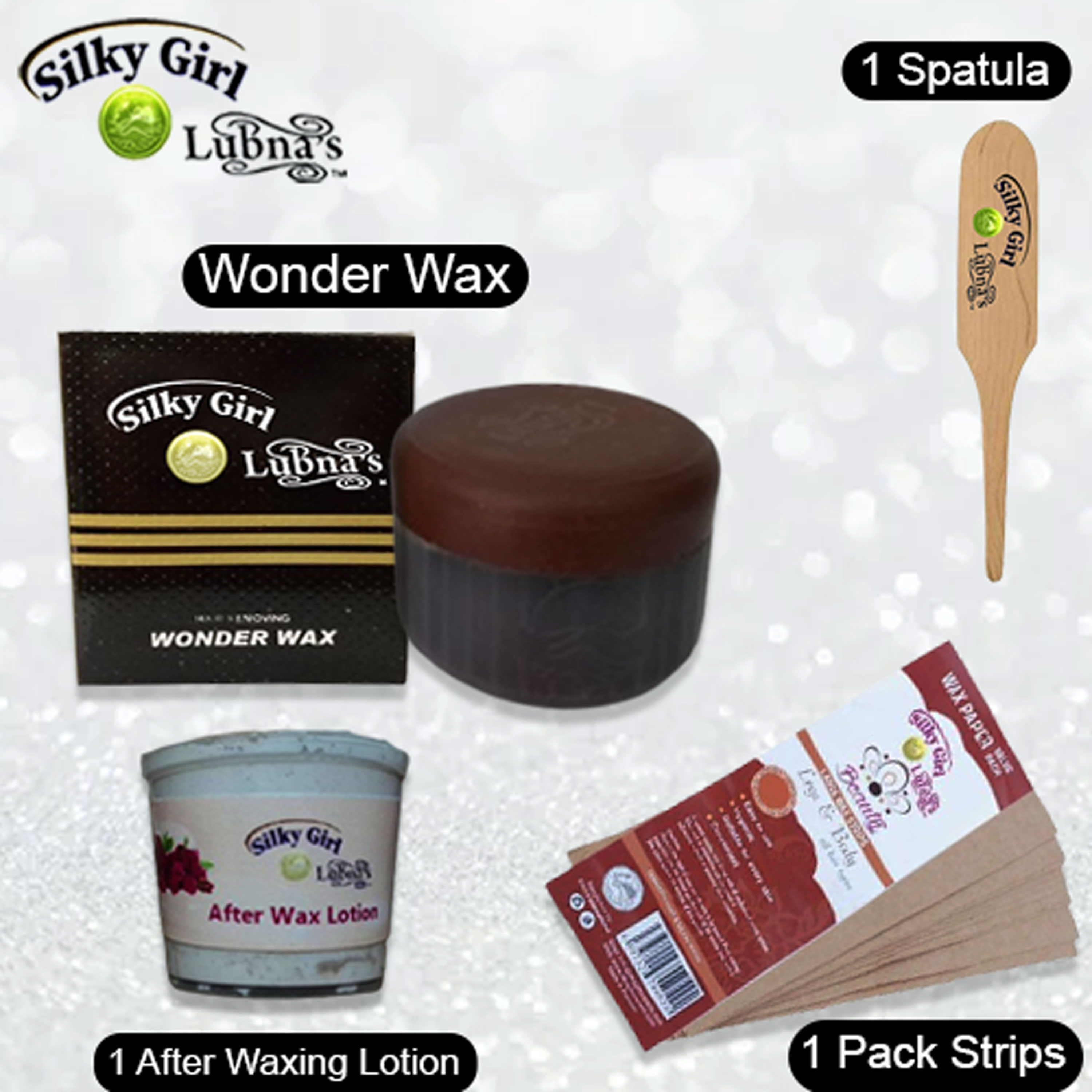 Wax / Silky Girl Lubna`s Wonder Wax With 1 Spatula, 1 Pack Strips & 1 ...