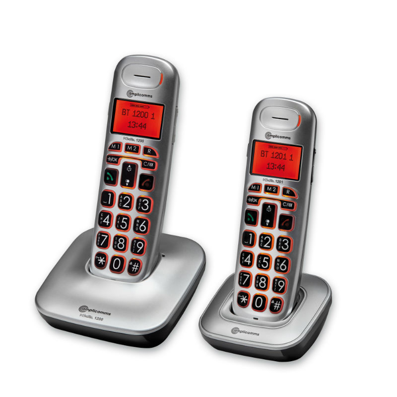 Amplicomms 1200 Dual intercom plus PTCL Wireless landline Phone BOX PACK with Rechargeable Cells ...