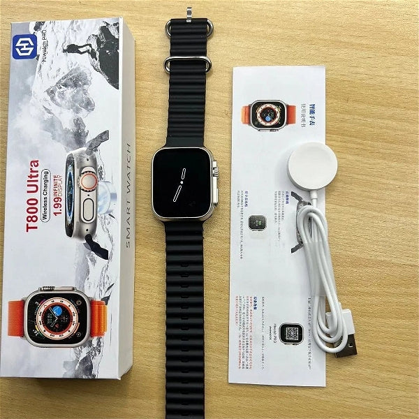 T800 Ultra Biggest Display Smart Watch with Bluetooth Calling Wireless ...