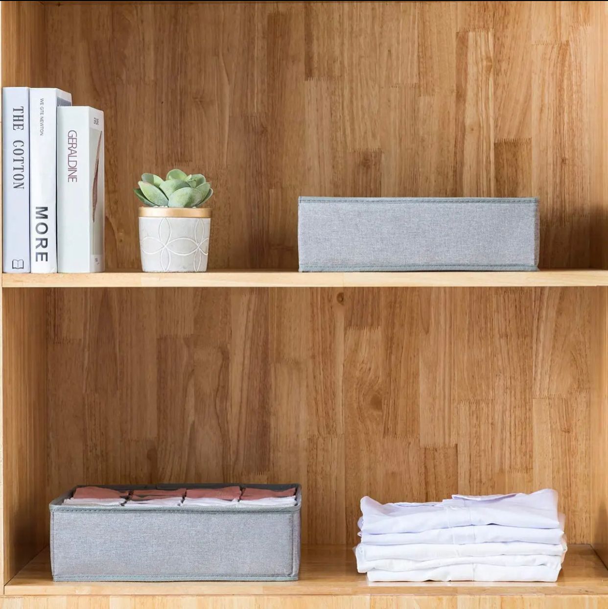 Underwear Socks Storage Organizer with Lids Foldable Closet Drawer ...