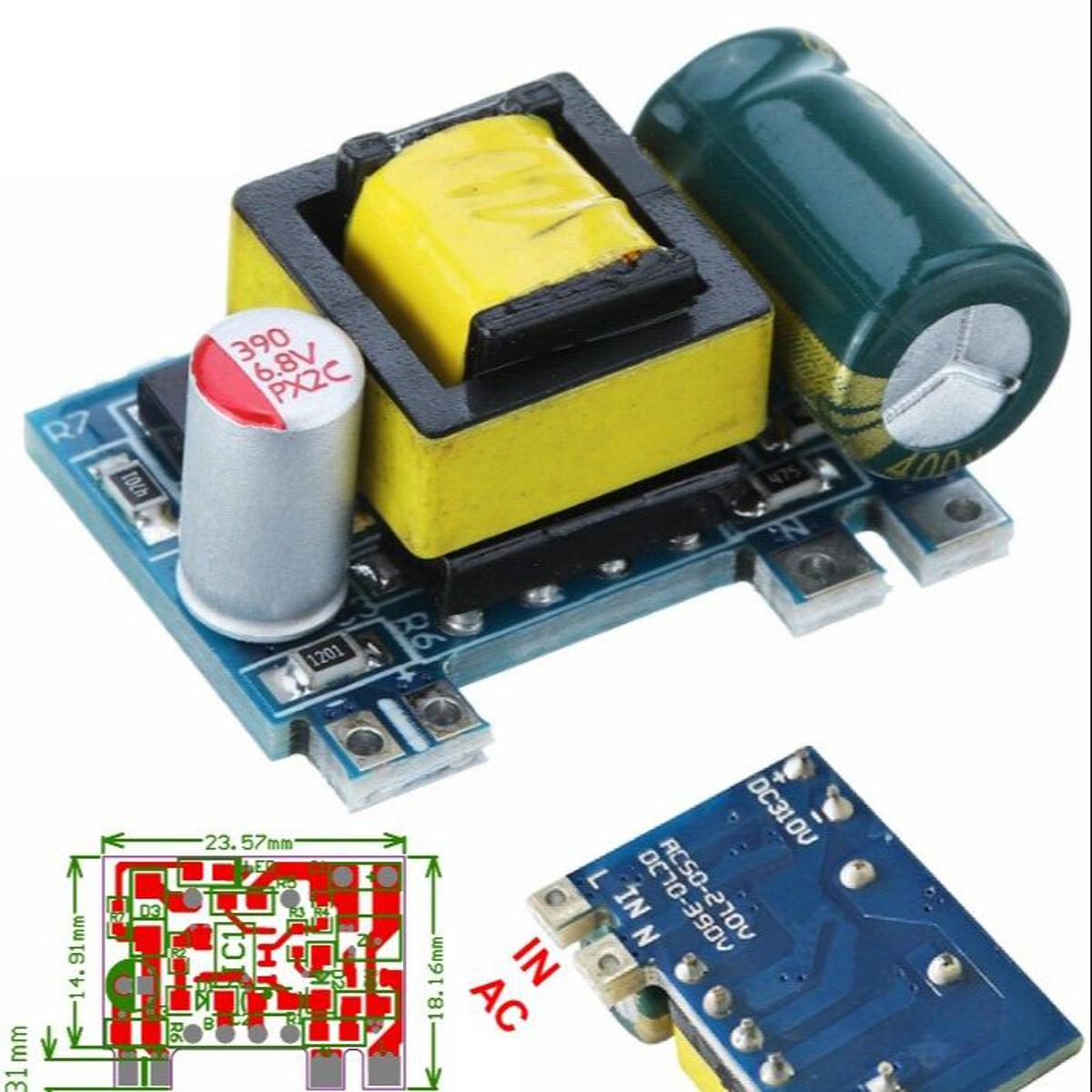 AC 220 to DC 5V 700mA 3.5W SMPS PCB Module | Daraz.pk