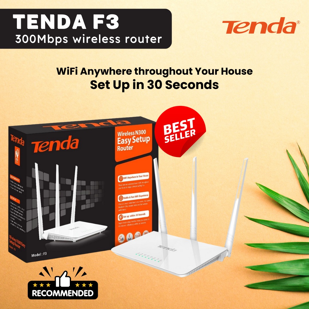 Tenda F3 Wireless brand new orignal WIFI Router WI-FI Repeator Booster ...