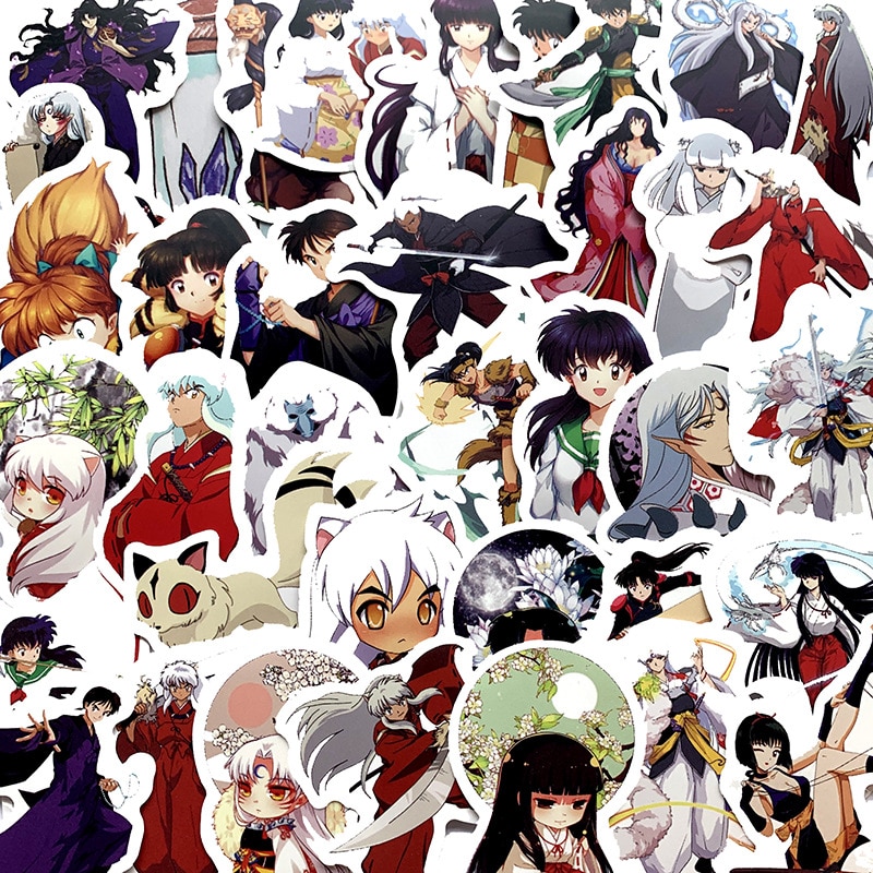 10/30/50PCS Japan Anime Inuyasha Cartoon Stickers For Waterproof Decal ...