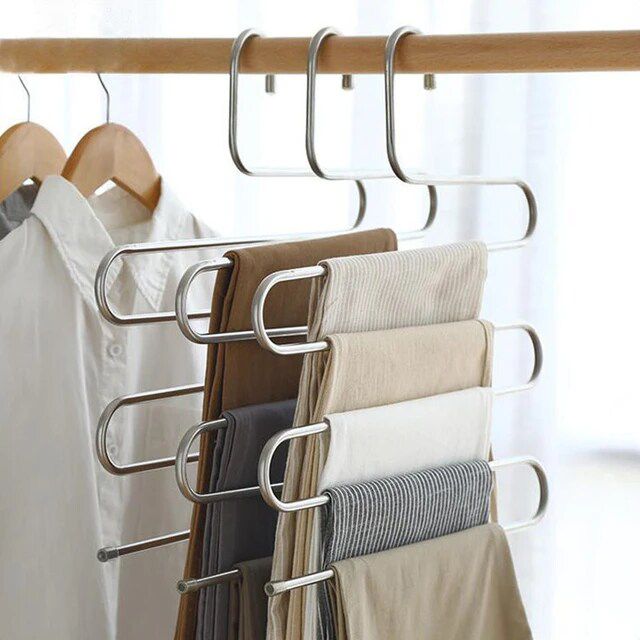 Multi-Functional S-Type 5 Layer Trouser Rack Stainless Steel Multi ...