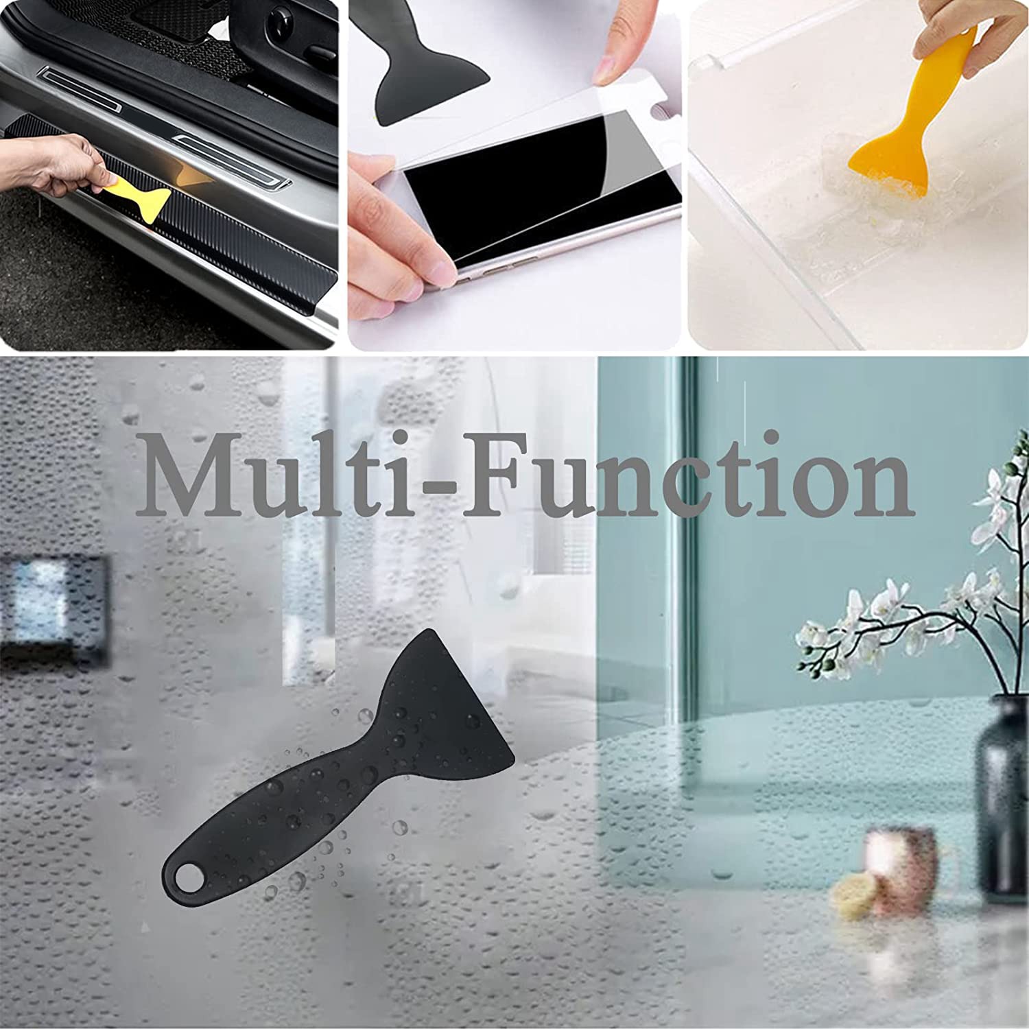 10 PCS Plastic Spatula Flexible Paint Scraper Knife Air Bubble Remover ...
