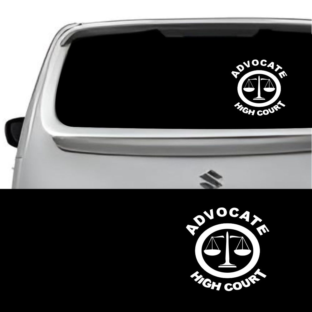Advocate Car Back Screen Stickers Court Stickers Car Back Rear Screen ...