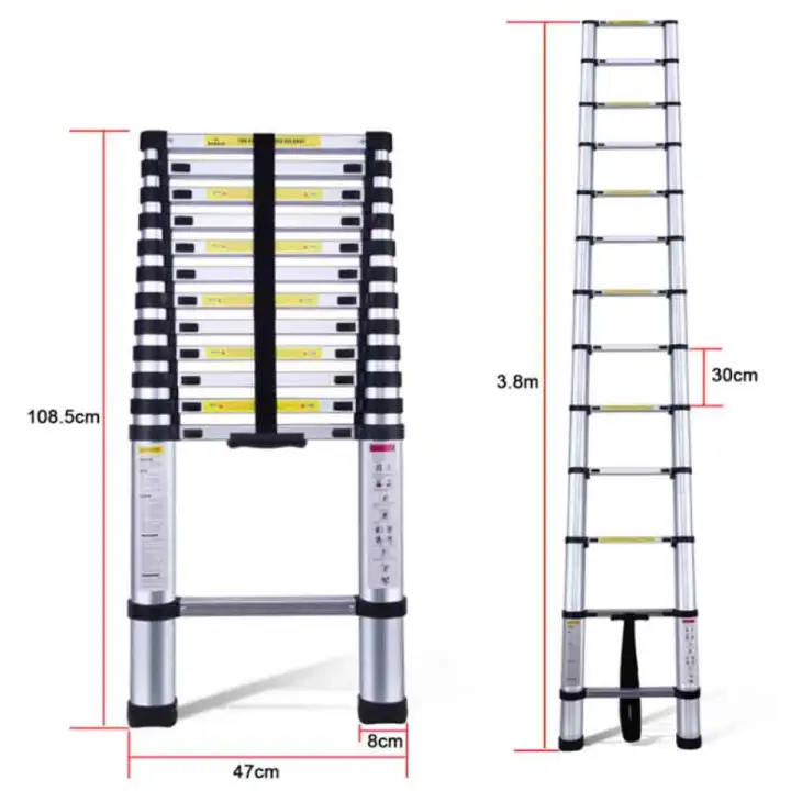 Aluminum 9 Feet Telescopic Multi Purpose Extendable Single Ladder Best ...