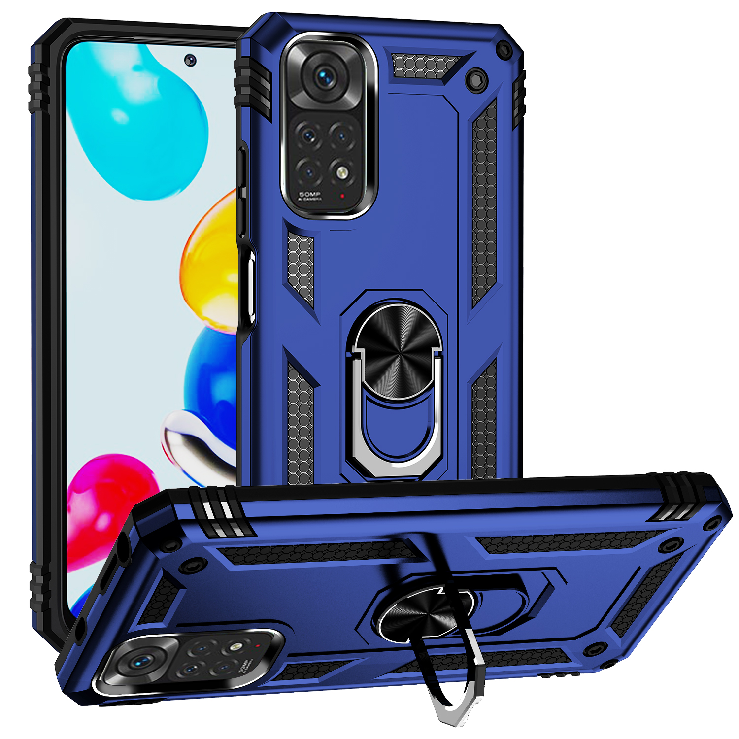 Vantime for Xiaomi Redmi Note 11S / Redmi Note 11 4G Hard Case Hybrid Cover Stand Holder Casing ...