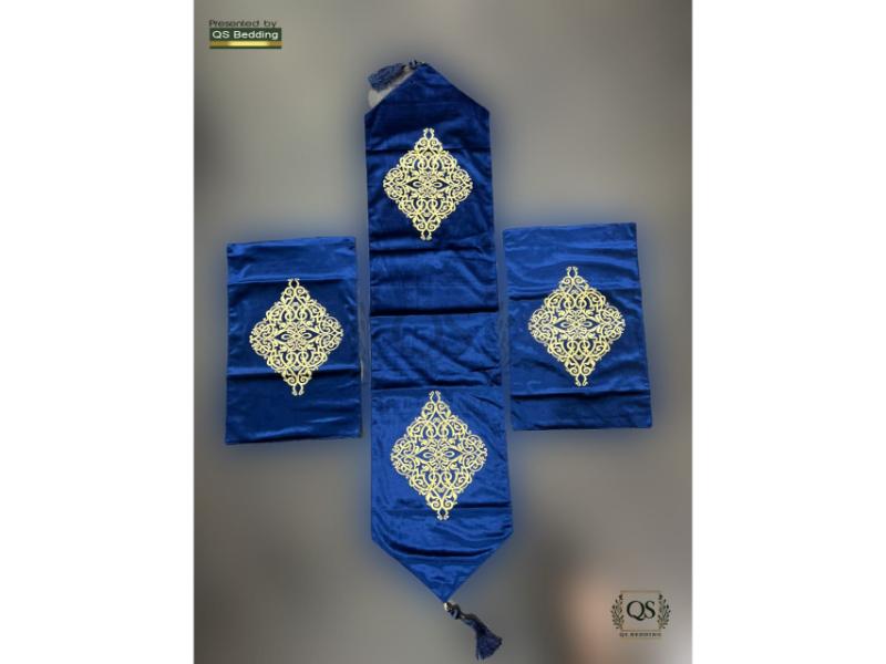 Luxury Velvet fabric Center & Dressing Table Runner Mat Set | Daraz.pk
