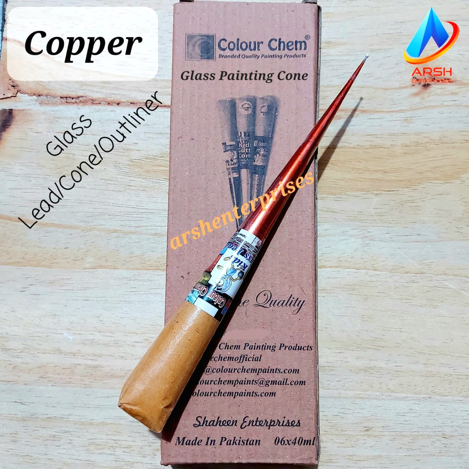 1Pcs Colour Chem 40ml Glass Painting Outliner/Liquid Lead Cone: Create ...